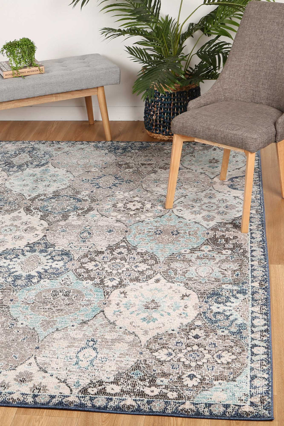 Ezra Multi Blue Lantern Rug l Qaleen - Online Rug Store – InVogue Rugs ...